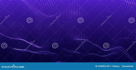 Abstract Digital Particle Wave Futuristic Dotted Wave Technology