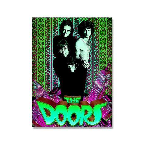 The Doors Rock Band Green Poster Aesthetic Wall Decor