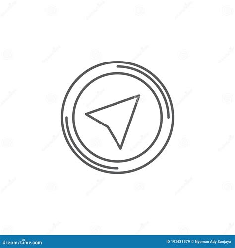 Navigation Cursor Vector Icon Symbol Isolated On White Background Stock Vector Illustration Of