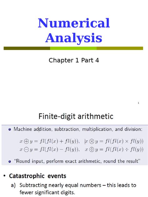 Chapter 1 Part 4 Finite Digit Arithmeticerrors In Scientific