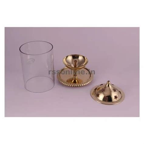 Brass Akhand Deepam For Hometemplepuja Size L4b4h6 And L5b5h8