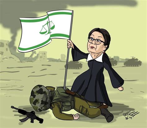 קריקטורה בשבועון לציבור הדתי אסתר חיות דוקרת עם דגל חייל שנהרג