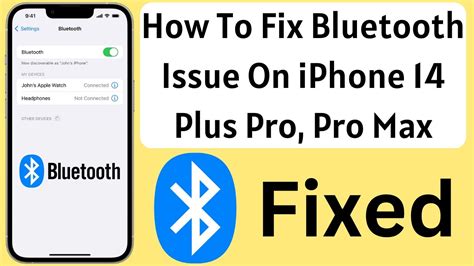 How To Fix Bluetooth Issue On Iphone 14 Plus Pro 14 Pro Max Solved Mindovermetal English