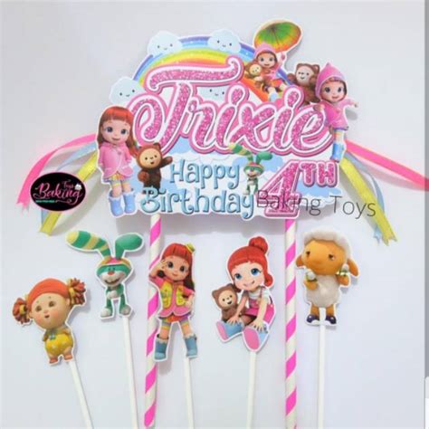 Rainbow Ruby Birthday Cake Topper Shopee Philippines
