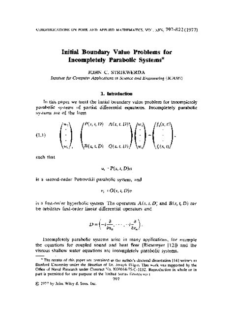 Pdf Initial Boundary Value Problems For Incompletely Parabolic Systems