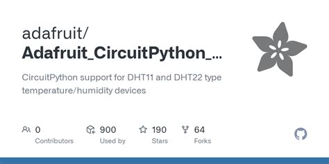 GitHub Adafruit Adafruit CircuitPython DHT CircuitPython Support For