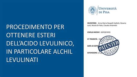 Procedimento Per Ottenere Esteri Dellacido Levulinico In Particolare