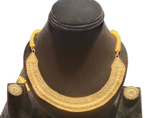 Party Wear 22 K 35 Gram Ladies Gold Necklace Set At Rs 278870set In