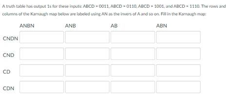 Solved A Truth Table Has Output S For These Inputs ABCD Chegg Com