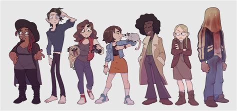 A Lil Lineup I Drew Of My Faves And My Character In The Middle R