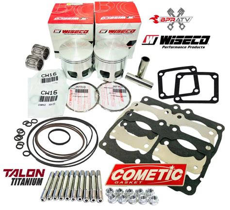 Banshee Big Bore Stroker Kit 66mm Wiseco Long Rod Pistons Spacer Top E