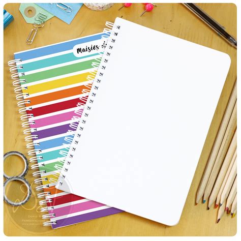Personalised Plain Notebook A5 Or A4 Doris And Fred