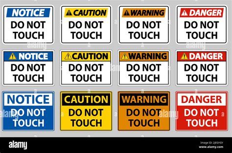 Do Not Touch And Please Do Not Touch Sign Stock Vector Image And Art Alamy