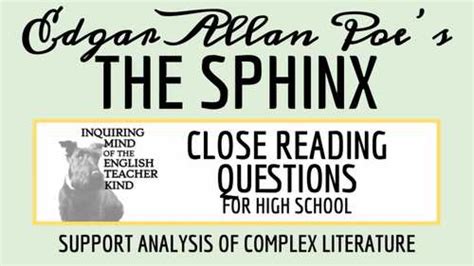 The Sphinx By Edgar Allan Poe Close Reading Analysis Questions