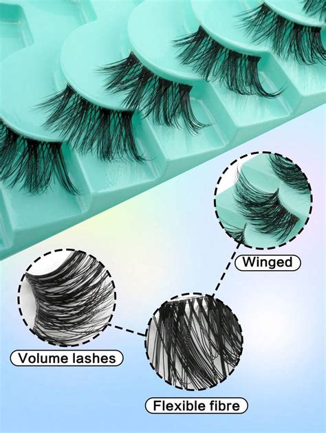 20 Pairs Natural Criss Cross Semi Thick 3d Soft Curly Reusable