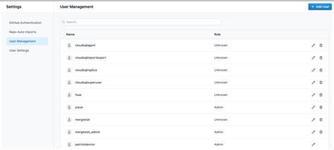 only show users in ` settings user management` that have a mergestat