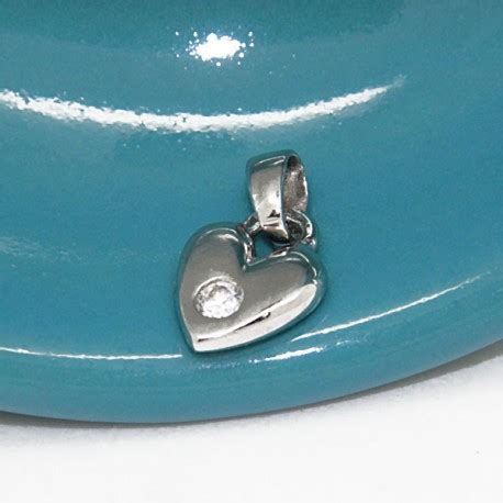 Pendentif Cœur avec Strass Argent MAISON HALLEUX SRL