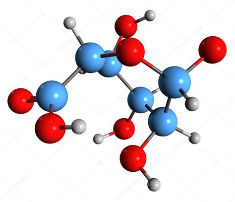 Imagen 3d De La Fórmula Esquelética Del ácido Mannurónico Estructura