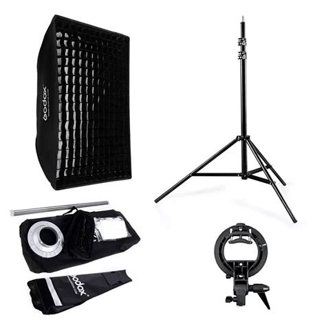 Kit Softbox 70 X 100 Grid Trípode Bracket Tekhnologia