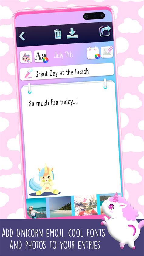 Unicorn Diary With Lock For Android Download