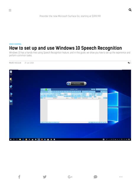 How To Set Up And Use Windows 10 Speech Recognition Windows Central Pdf Speech Recognition