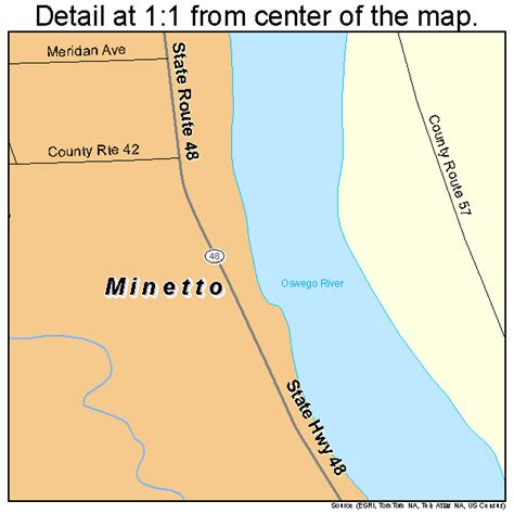 Minetto New York Street Map 3647680