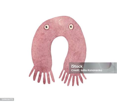 수채화 U자형 핑크 미생물 0명에 대한 스톡 벡터 아트 및 기타 이미지 0명 공포 무서움 귀신 Istock