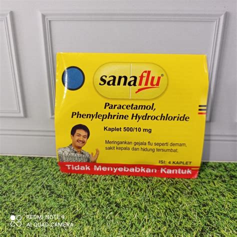 Jual Sana Flu Paracetamol Phenylephrine Hydrochloride 1 Lembar Isi 4