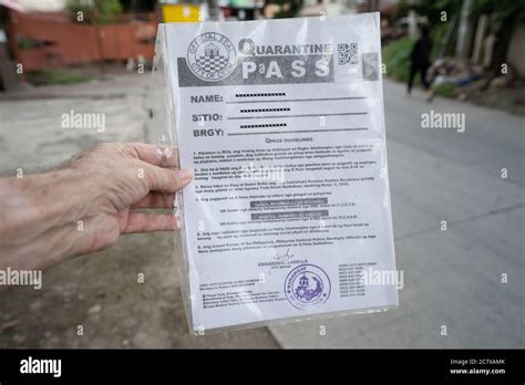 An Enhanced Community Quarantine Pass Issued By The Local Government To Residents Within Cebu