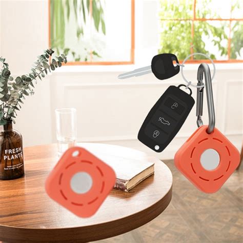 Tracker Anti Lost Silicone Case For Airtag Color Orangelanyardkey