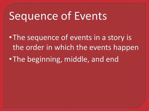 A Powerpoint For Sequencing Of Eventspdf