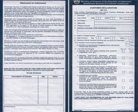 Entering Indonesia Information About Visa And Customs