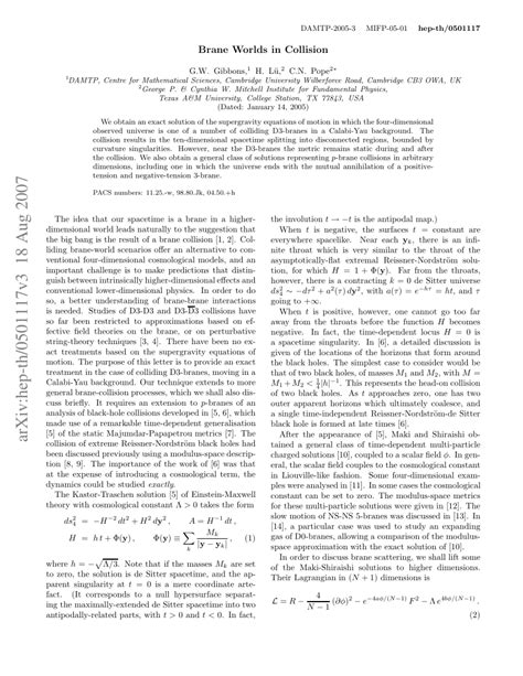 Pdf Brane Worlds In Collision