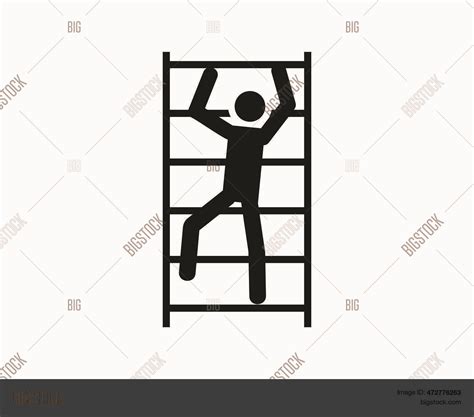 Climbing Ladder Man Vector And Photo Free Trial Bigstock