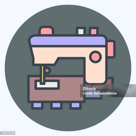 아이콘 재봉틀 재봉 기호와 관련이 있습니다 색상 메이트 스타일 심플한 디자인 일러스트레이션 가구에 대한 스톡 벡터 아트 및 기타 이미지 Istock