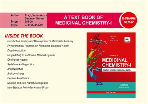 Medicinal Chemistry 4th Sem Bpharm Medical And Nursing Books Online