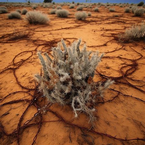 Premium Ai Image Barbed Wire Against Desert Defensive Landscape