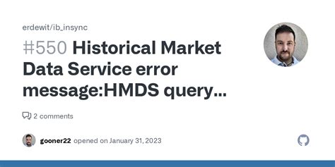 Historical Market Data Service Error Message HMDS Query Returned No