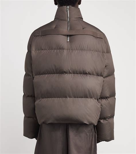 Rick Owens Brown X Moncler Down Cyclopic Puffer Coat Harrods Us