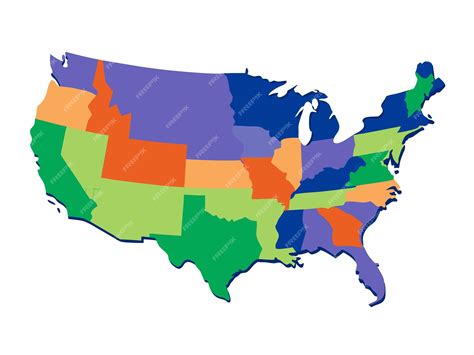 Premium Vector America Map Vector On White Background