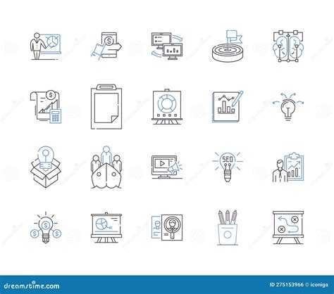 Business Strategy Outline Icons Collection Management Planning
