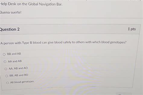 Help Desk On The Global Navigation Bar Buena Suerte