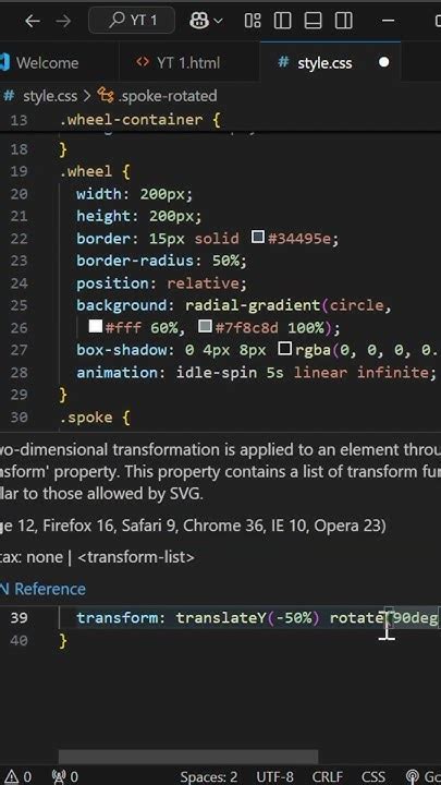 Spinning Wheel Using Html Css And Javascript Youtube