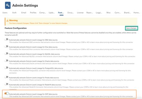 Enable Lineage — Alation User Guide