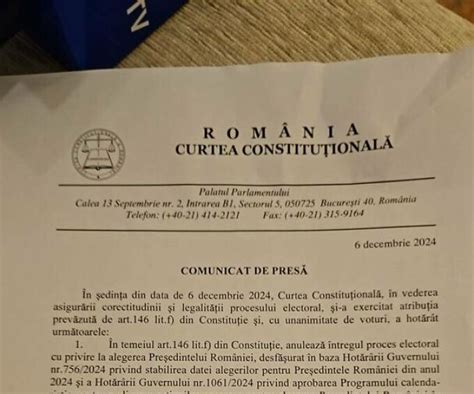 Какво пише в решението на Конституционния съд на Румъния Кои са