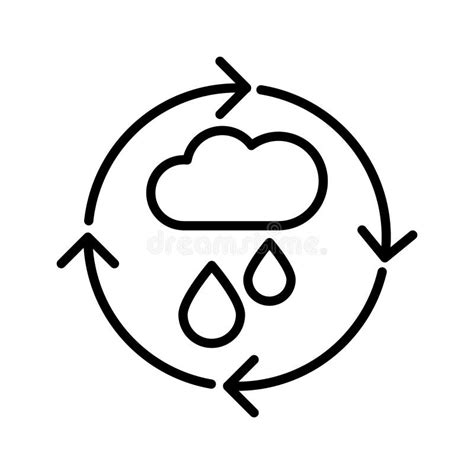 Icono De La Evaporación Ejemplo Del Vector Ilustración del Vector