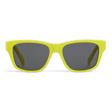 Céline Celine Monochroms 05 Sunglasses In Acetate Neon Yellow