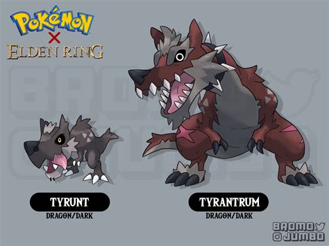 Tyrantrum Tyrunt And Giant Dog Pokemon And 1 More Drawn By
