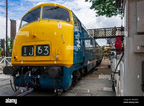 Br Class 42 D821 Greyhound Diesel Locomotive Pictured Leaving