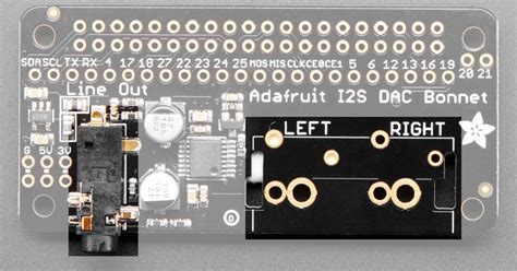 pinouts adafruit i2s audio bonnet for raspberry pi adafruit